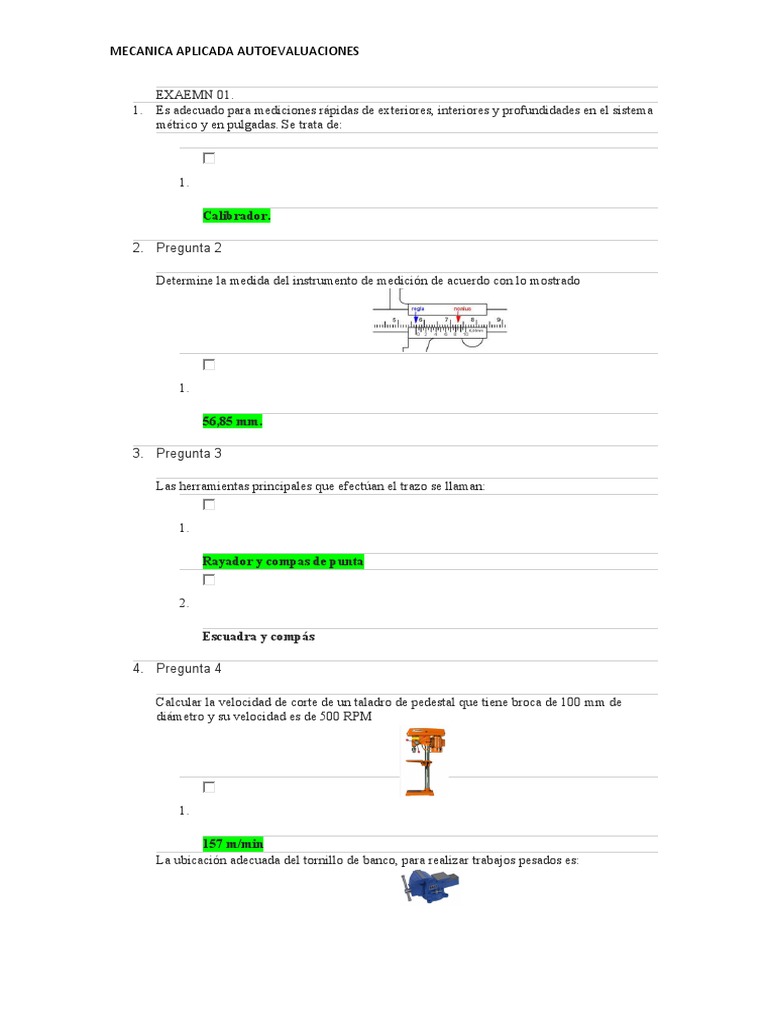 Autoevaluaciones de Mecanica Aplicada. | PDF | Engranaje | Transmisión ... Autoevaluaciones de Mecanica Aplicada. | PDF | Engranaje | Transmisión ...