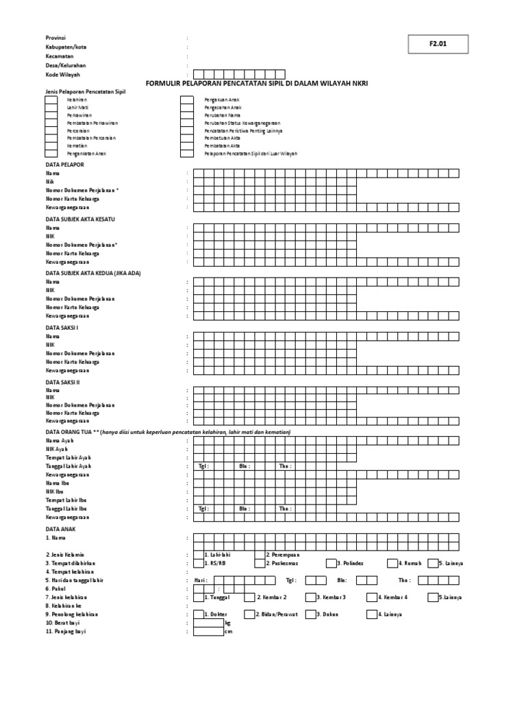 Formulir F2.01 | PDF