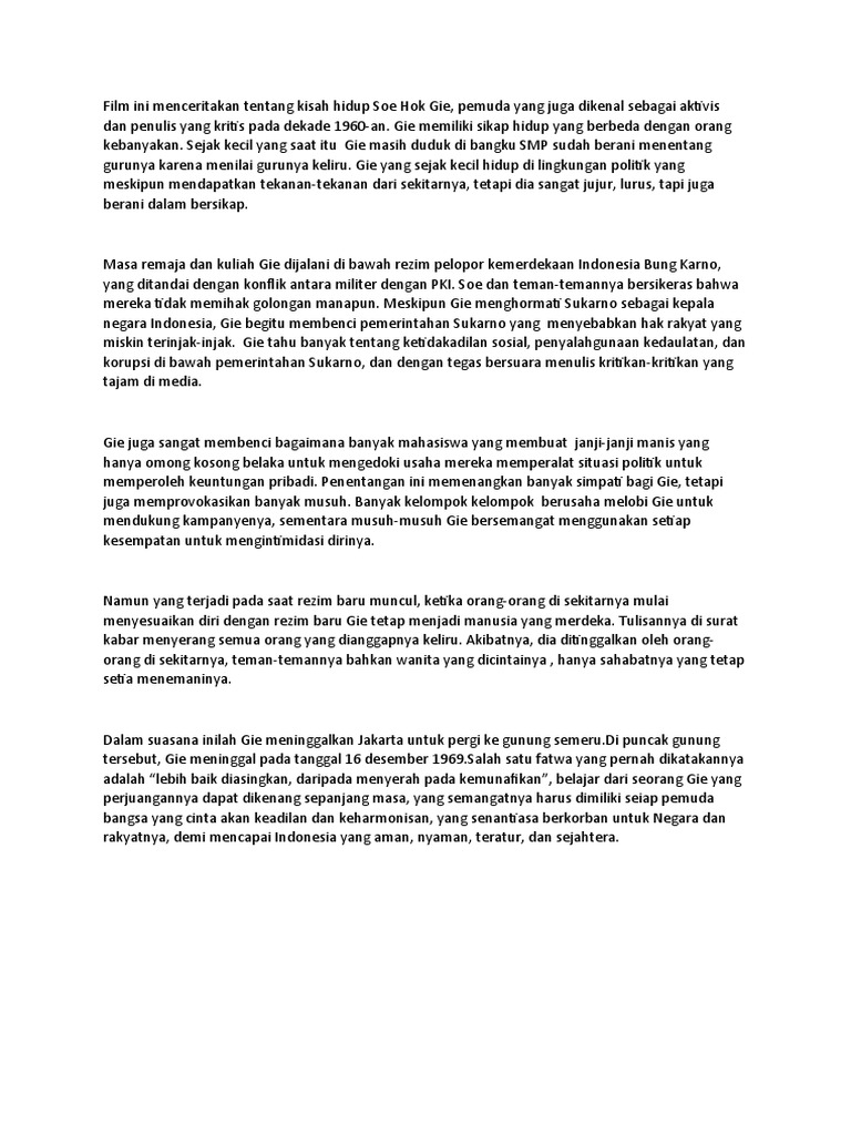 Resume Film Gie | PDF