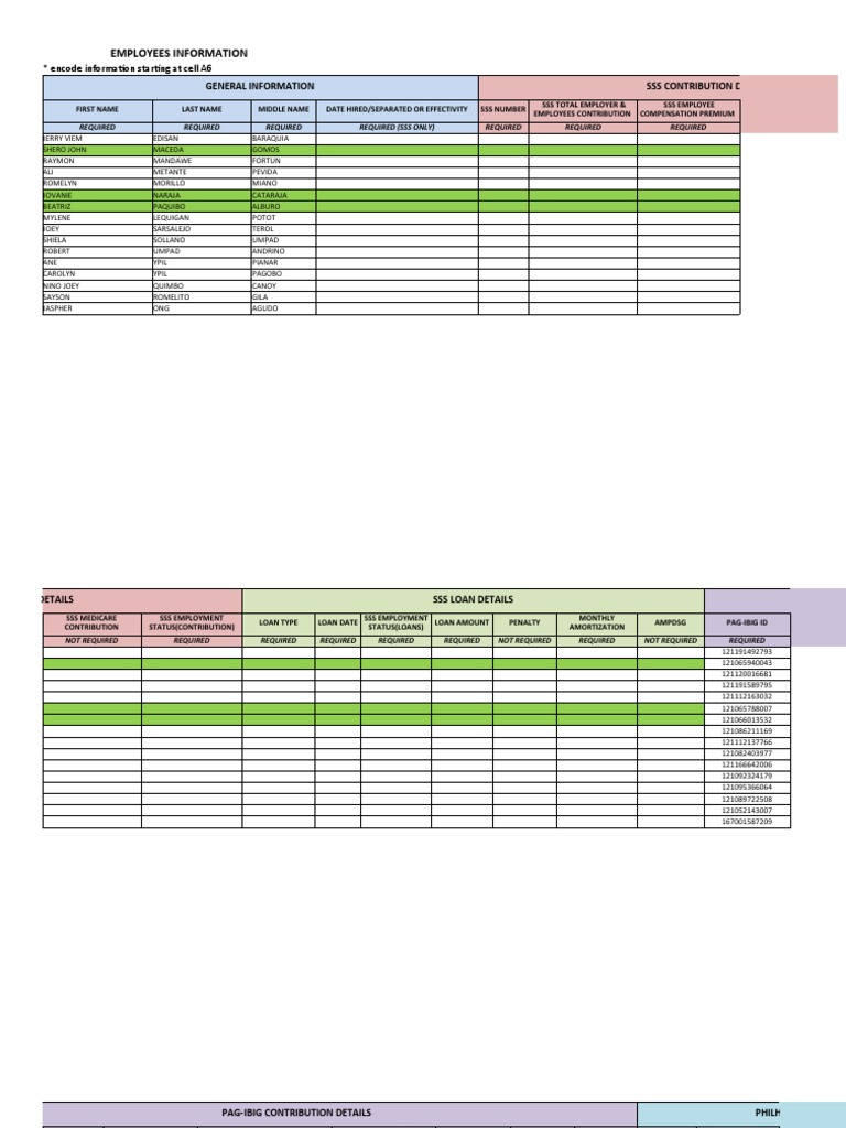 Edited2 Egov Excel Template v3 | PDF | Loans | Factor Income Distribution