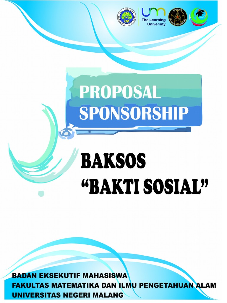 Cover Proposal Sponsorship Baksos Fix | PDF