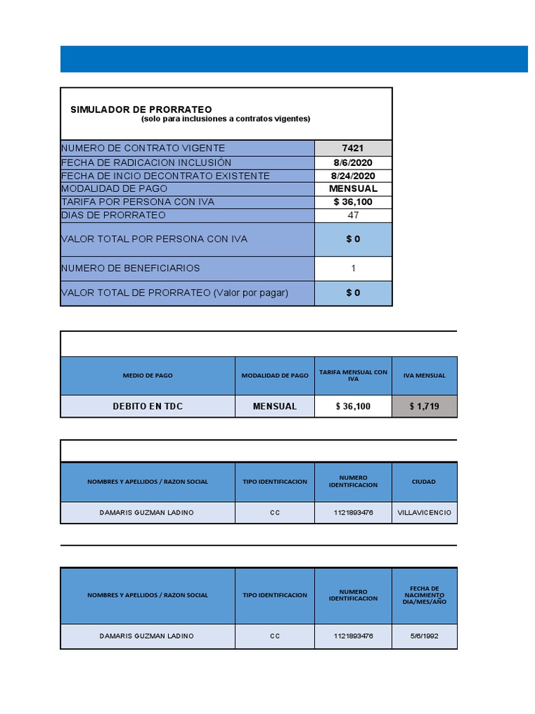 Formato Unico Cargue Tu Portal Damaris Guzman | PDF | Inversiones | Business