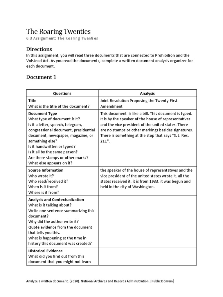 6.3 The Roaring Twenties | PDF | Document