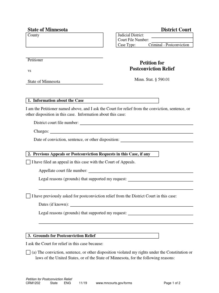 State of Minnesota District Court: 1. Information About The Case | PDF ...