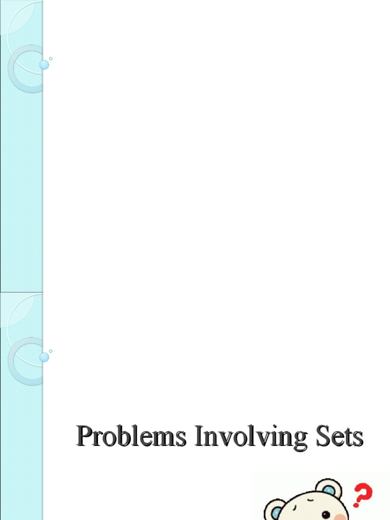 Problems Involving Sets | Download Free PDF | Science | Science And ...