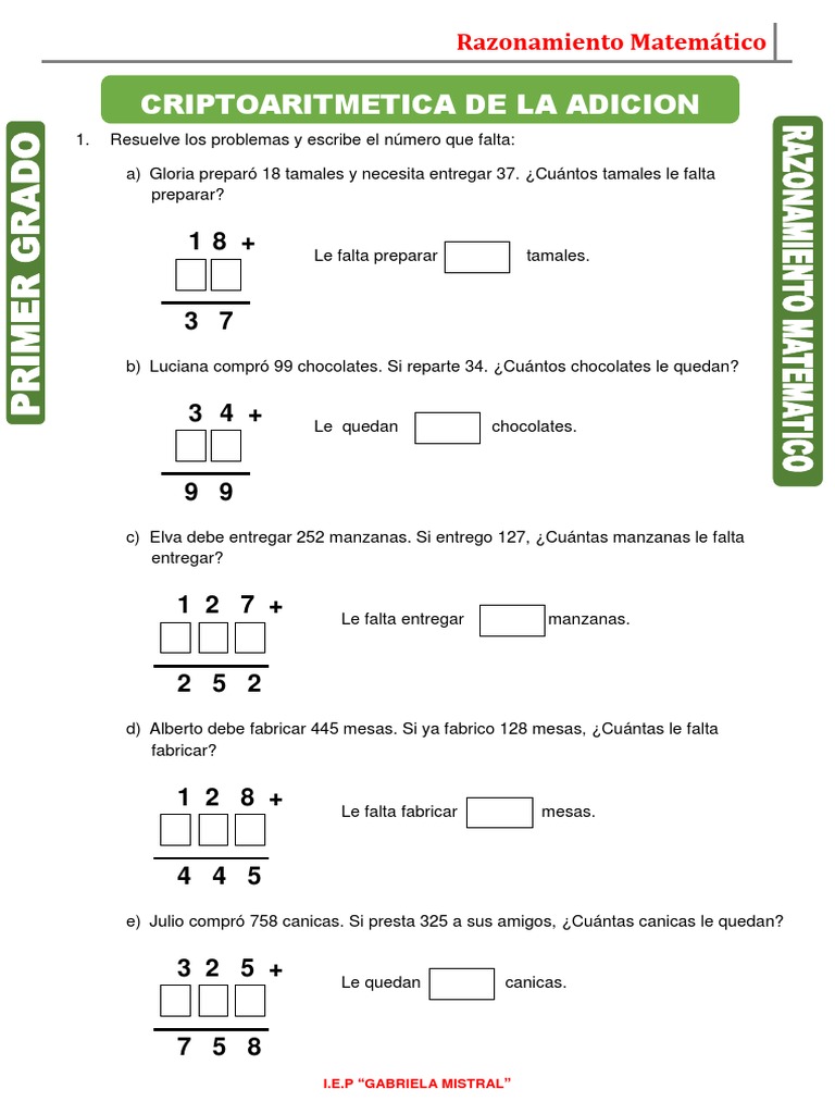 Criptoaritmetica - R.M | PDF