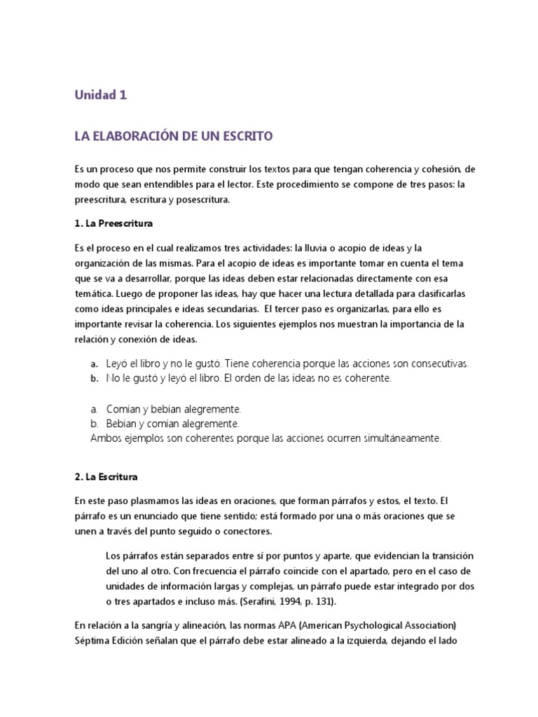 Proceso de Elaboración de un Escrito | PDF | Oración (Lingüística ...