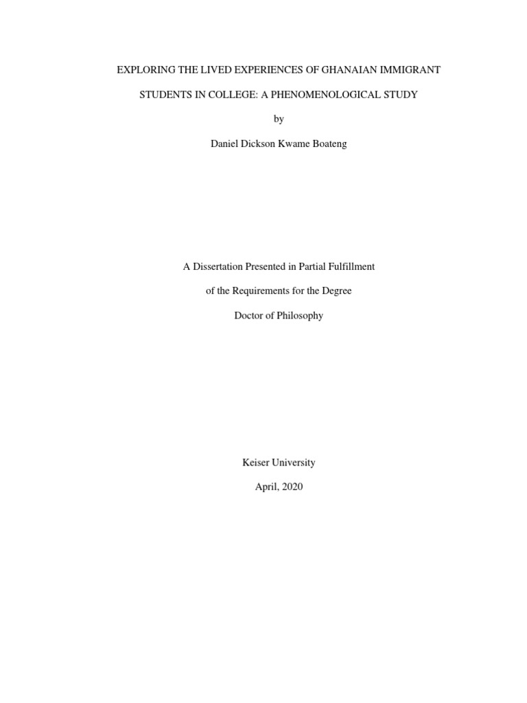 Exploring The Lived Experience | PDF | Immigration | Interview