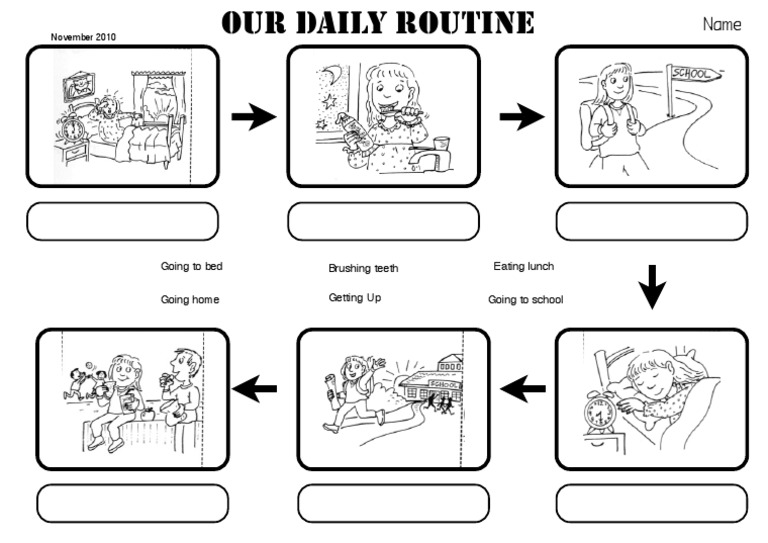 Sequencing Daily Routine With Pictures | PDF