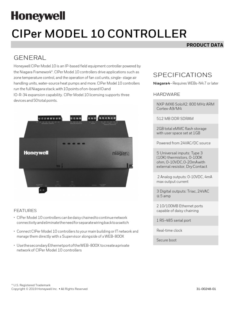 CIPer Model 10 Product Data Sheet 31-00248 | PDF | Computer Network ...