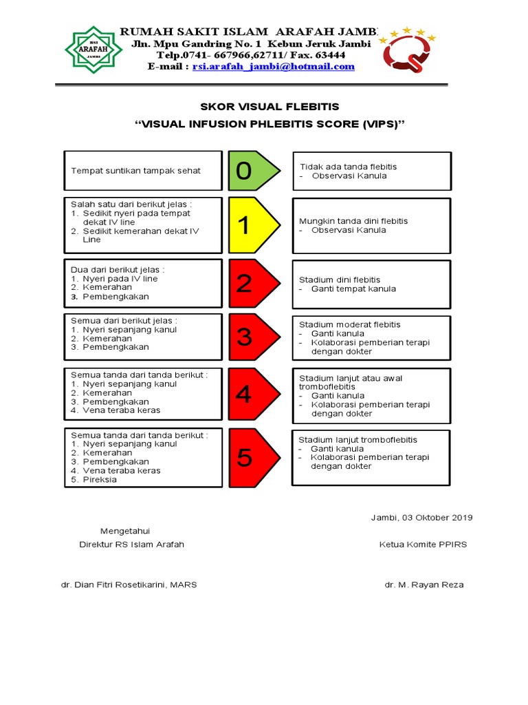 Skor Visual Flebitis | PDF