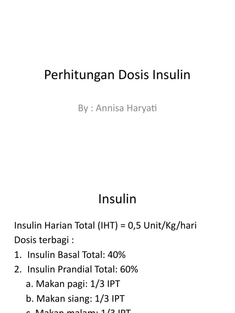 Perhitungan Dosis Insulin | PDF
