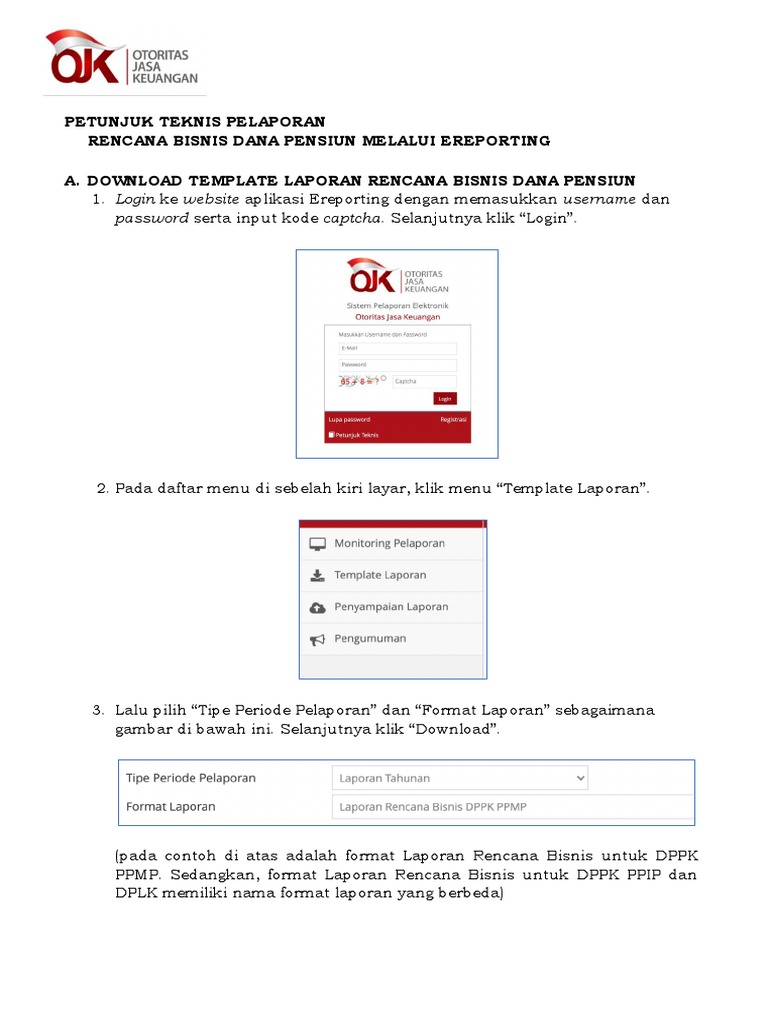 Juknis Pelaporan Renbis Ke Ereporting | PDF