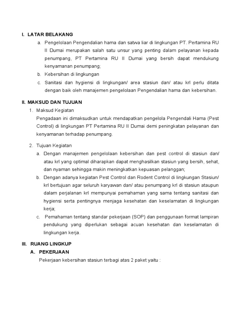 Kerangka Acuan Kerja | PDF