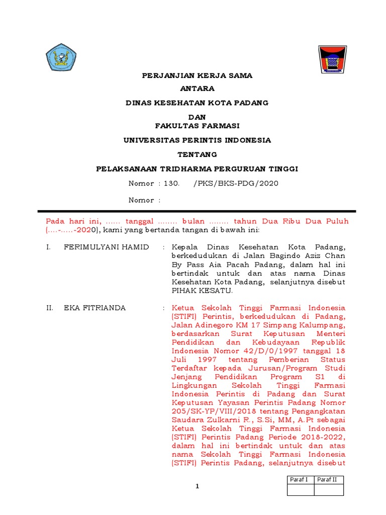 #2 Draf PKS STIFI Perintis | PDF | Bisnis