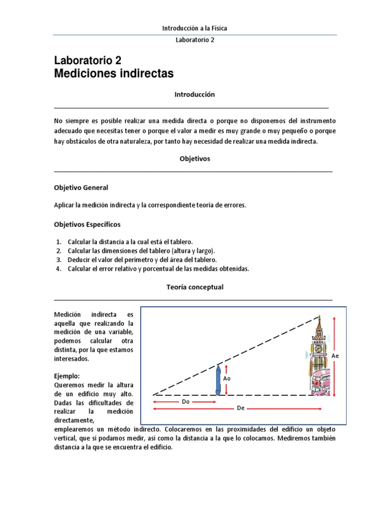 Laboratorio 2 Mediciones Indirectas | PDF | Medición | Science