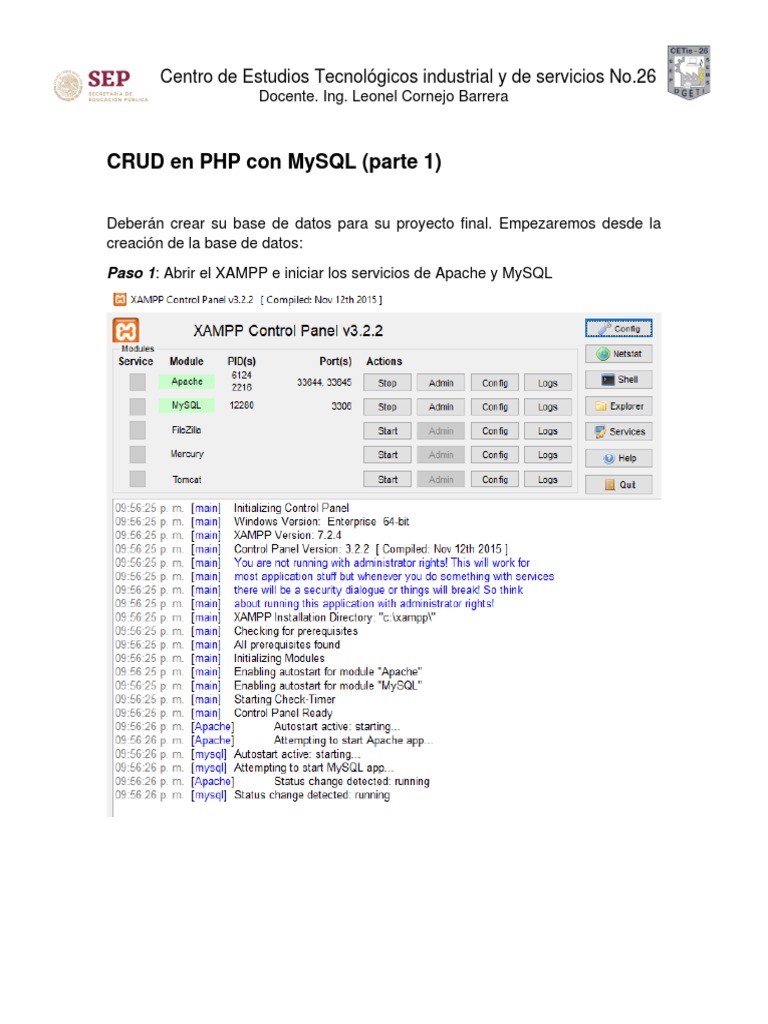 Manual CRUD Parte1 | PDF | SQL | Mi sql