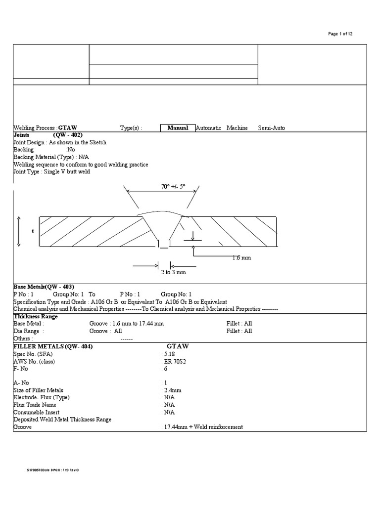 Manual Joints (QW - 402) : Page 1 of 12 | PDF | Welding | Construction