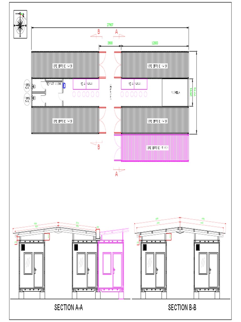 TEMPORARY SITE OFFICE PMT LAYOUT - Dimensi | PDF
