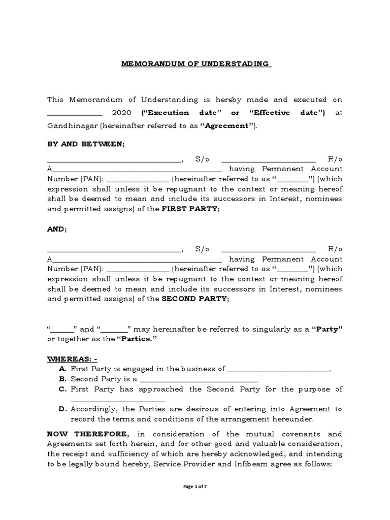 MOU Draft | PDF | Indemnity | Bankruptcy