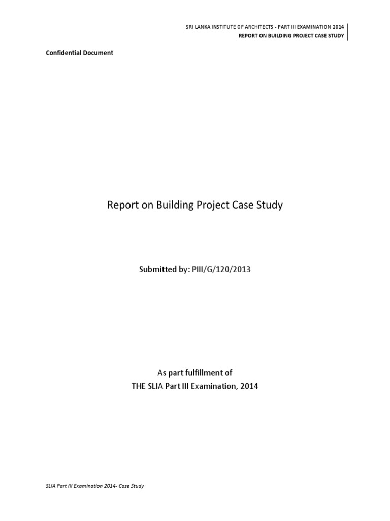 SLIA PART III Exam - Case - Study - C - Front | PDF | Architect | Business