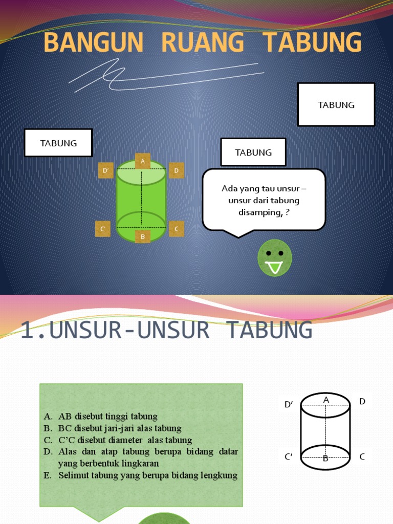 Bangun Ruang Tabung Power Point Animasi | PDF