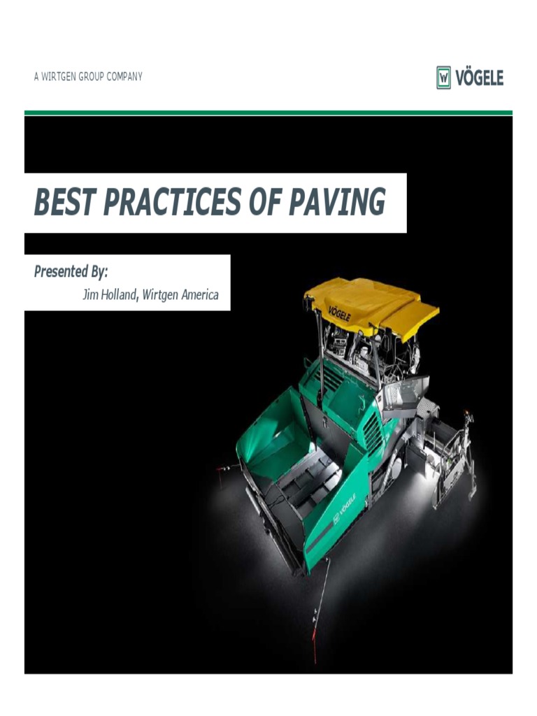 Paving Best Practices | PDF | Road Surface | Force