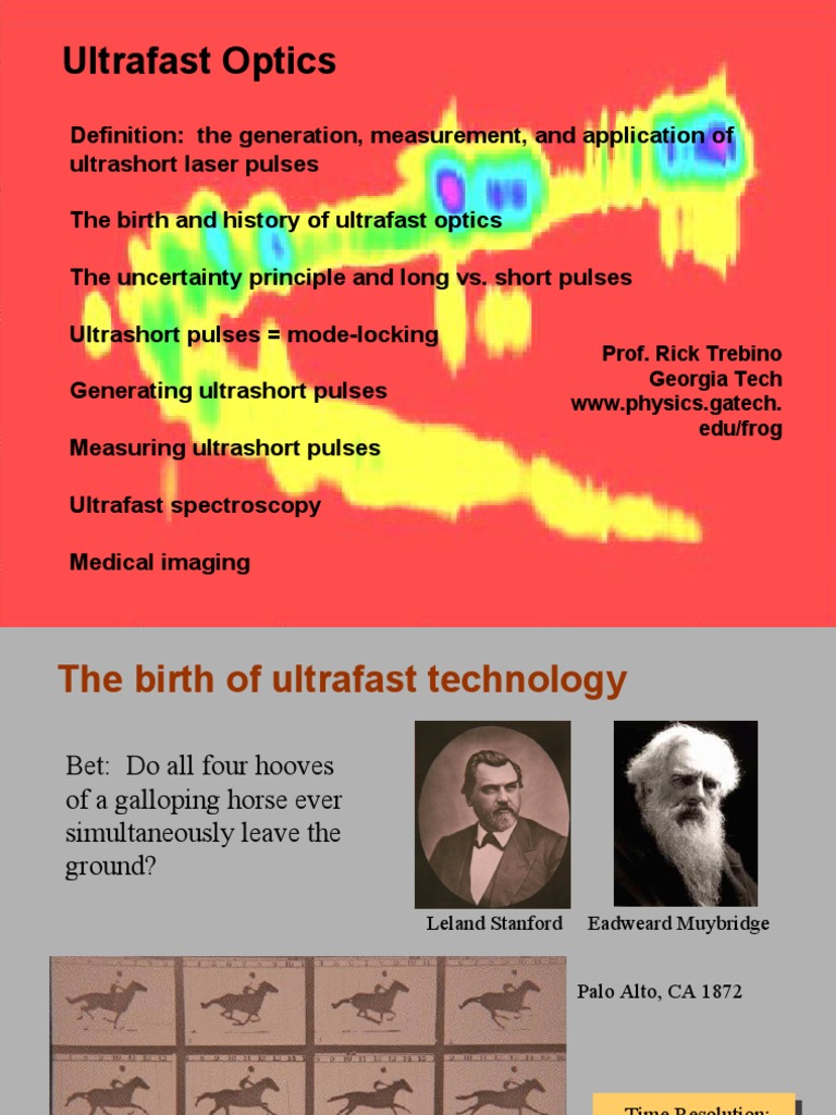 Ultrafast Optics: Prof. Rick Trebino Georgia Tech WWW - Physics.gatech ...