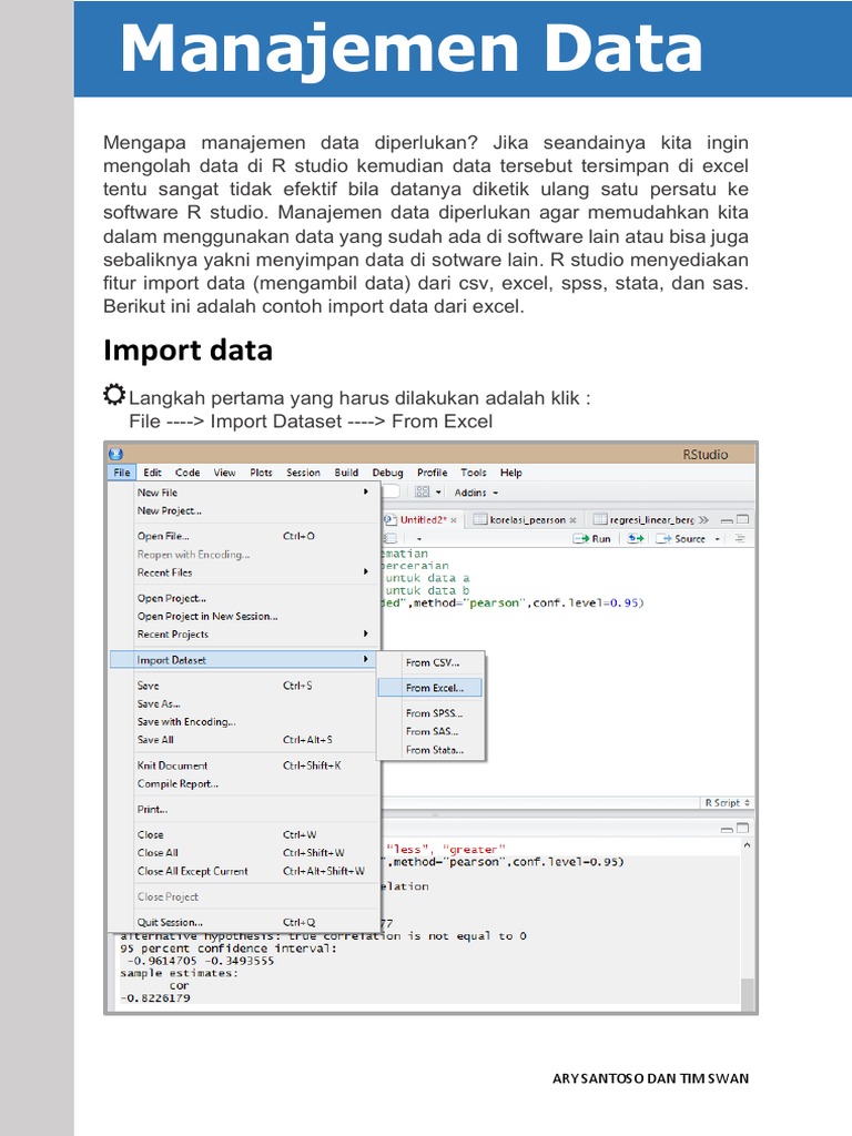 Contoh Manajemen Data di R Studio | PDF