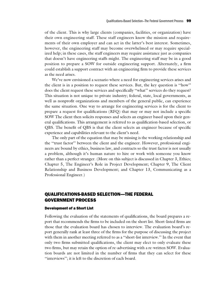 Qualifications-Based Selection-The Federal Government Process | PDF ...
