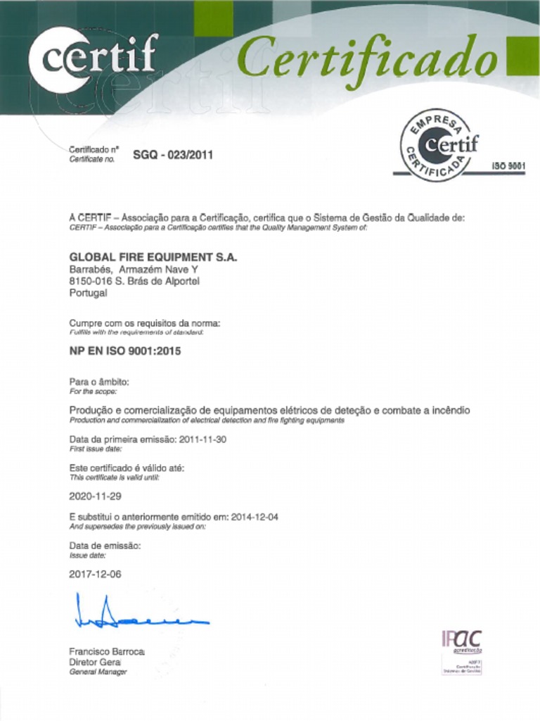 GFE ISO 9001 Certificate | PDF