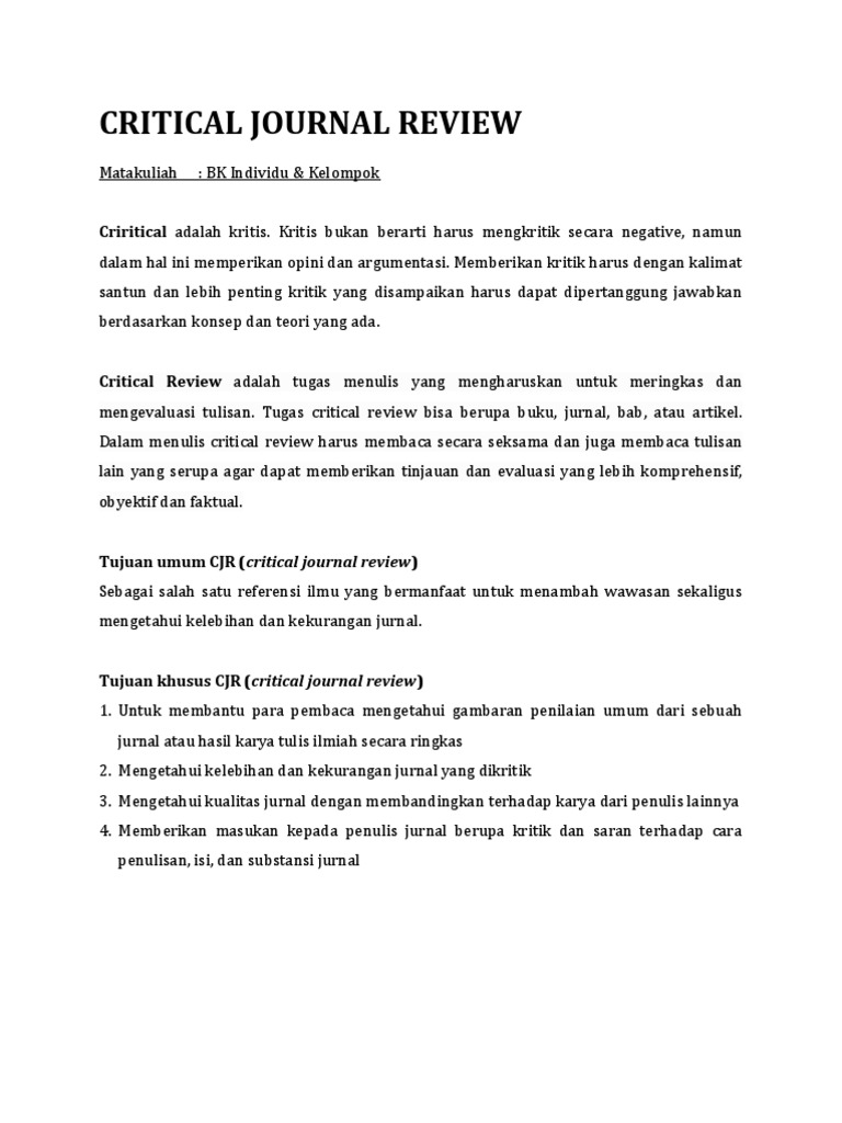 CRITICAL JOURNAL REVIEW-dikonversi | PDF