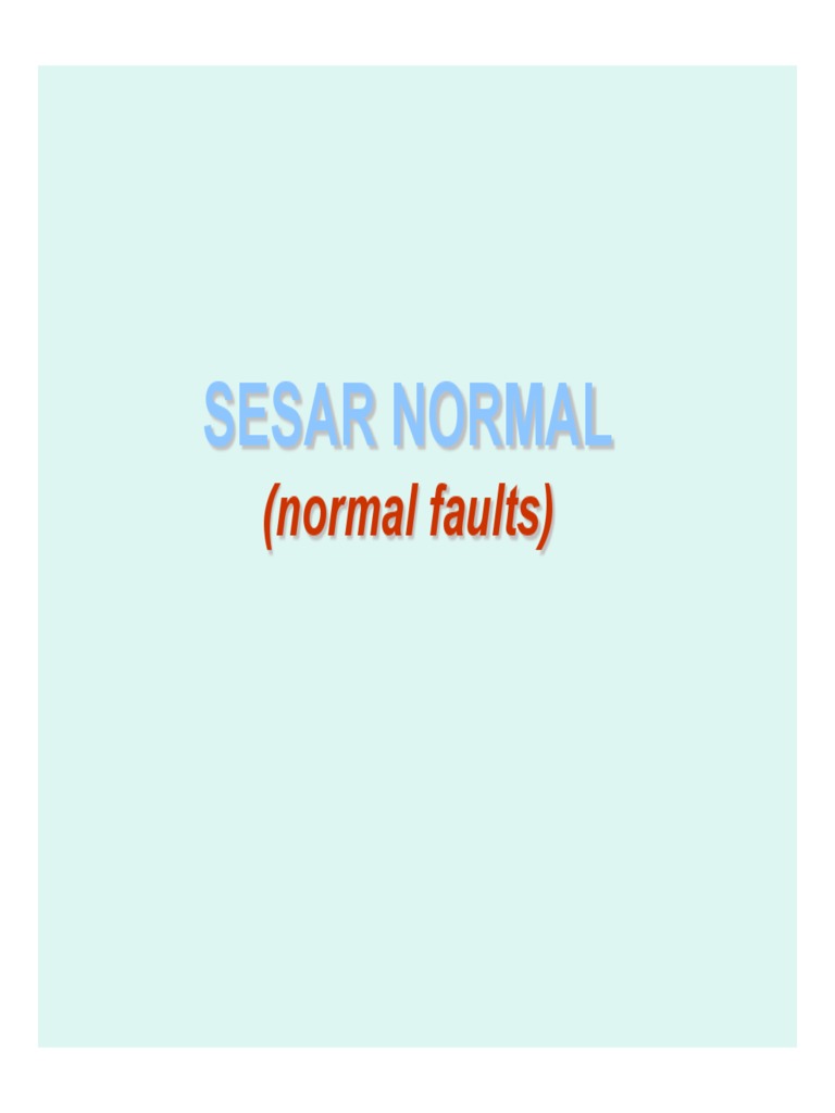 6 Sesar Normal-Naik & Mendatar PDF | PDF | Stratigraphy | Fault (Geology)