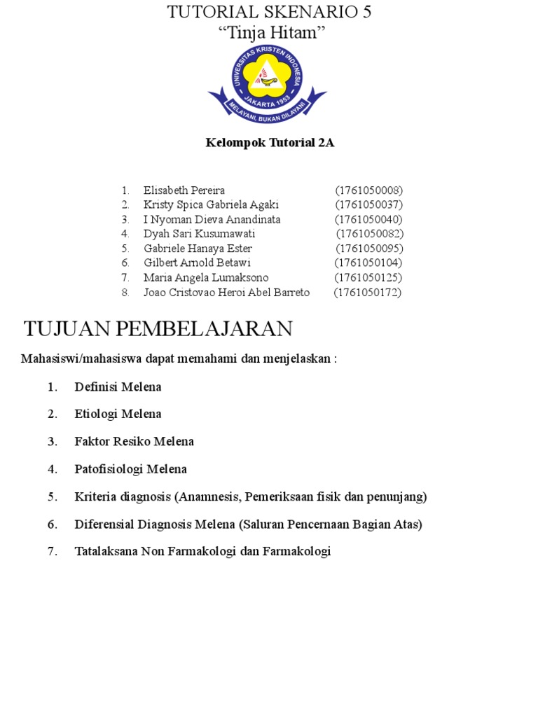 Tutorial Skenario 5 - "Tinja Hitam" | PDF