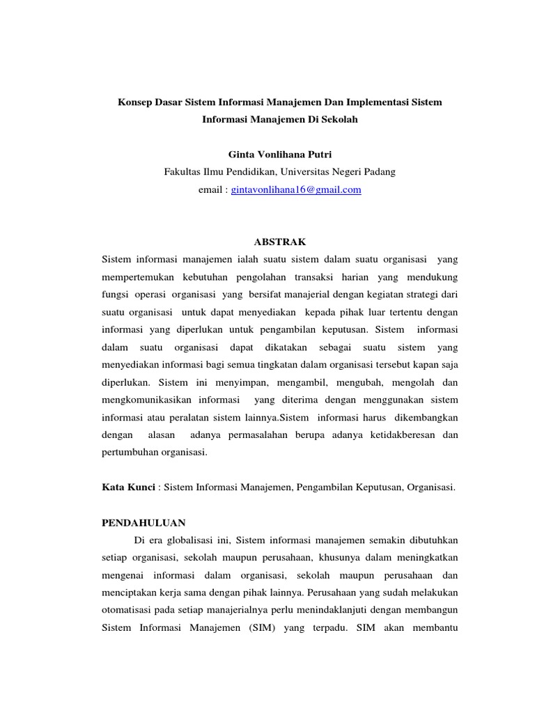 Artikel Sim Ginta Vonlihana Putri | PDF