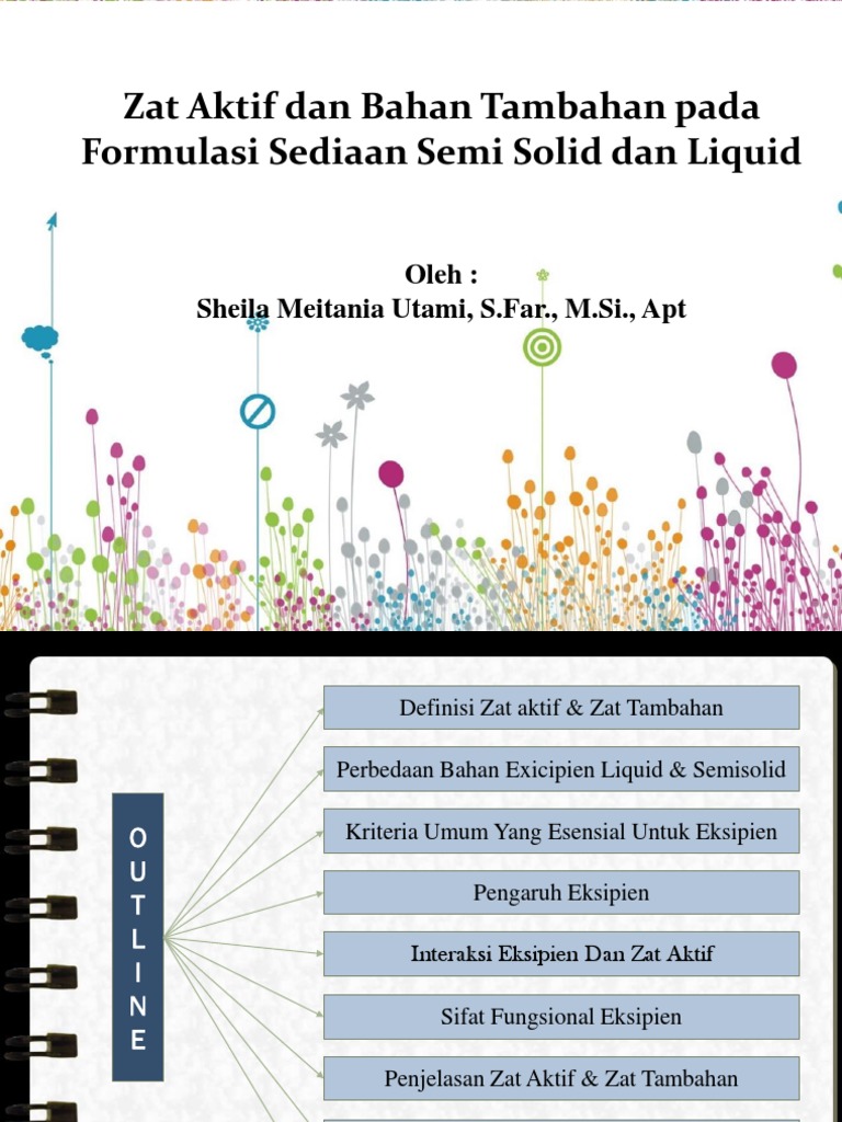 Zat Aktif Tambahan Liquid Semi Solid - Compressed | PDF