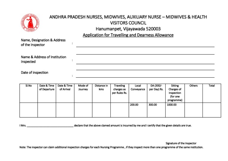 Apnmc Ta Form | PDF