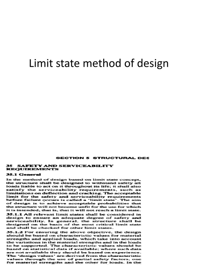 Limit State Design Method for RCC | PDF | Beam (Structure) | Bending