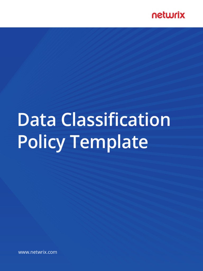 Data Classification Policy Template | PDF | Business | Computers