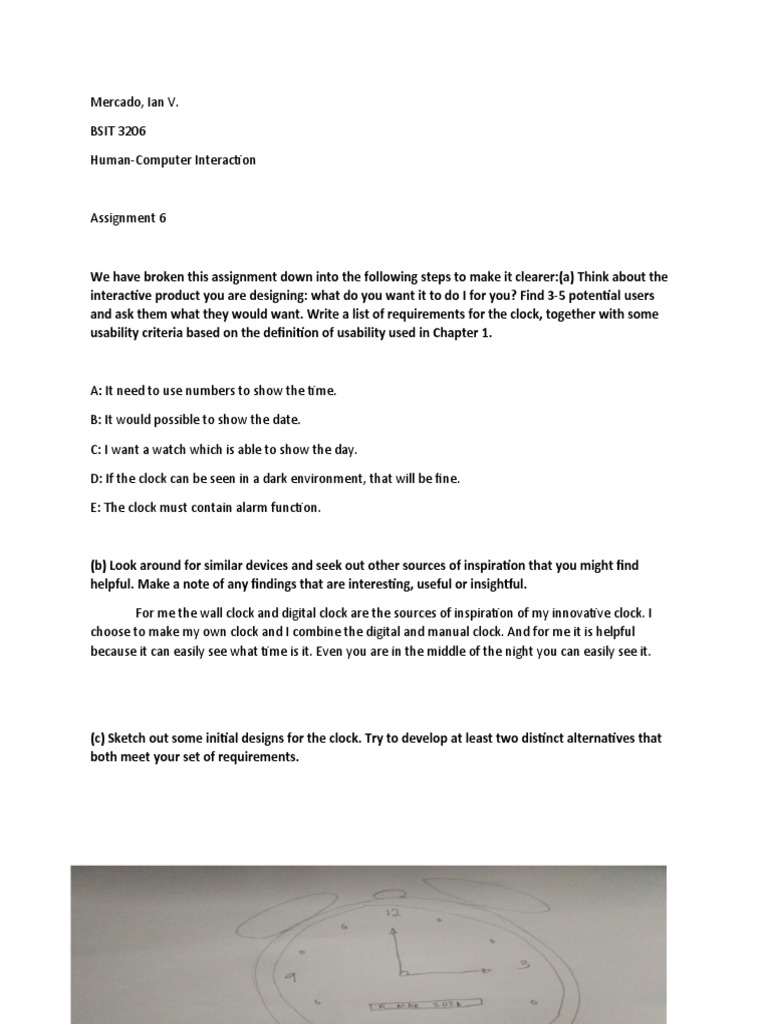 Human-Computer Interaction - Assignment 6 | PDF | Usability | Computer Science