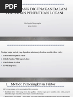 Contoh Soal Metode Penentuan Lokasi | PDF