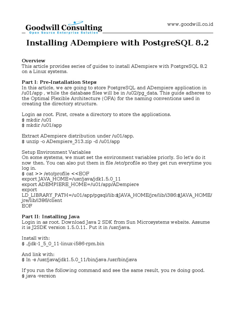 Adempiere PostgreSQL | PDF | Technology & Engineering