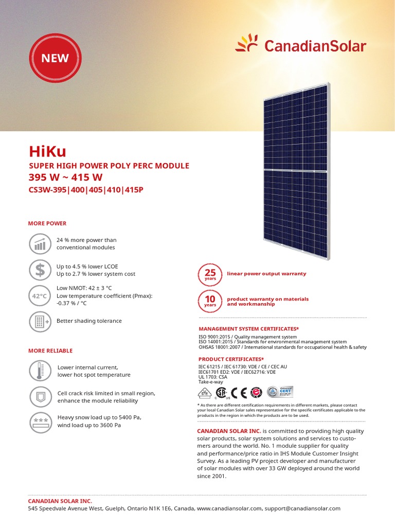 Super High Power Poly Perc Module | PDF | Solar Panel | Photovoltaics