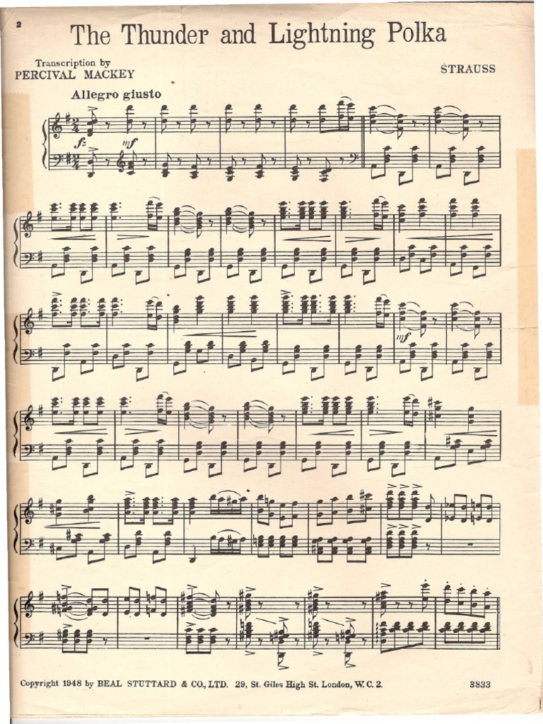 Thunder & Lightning Polka | PDF