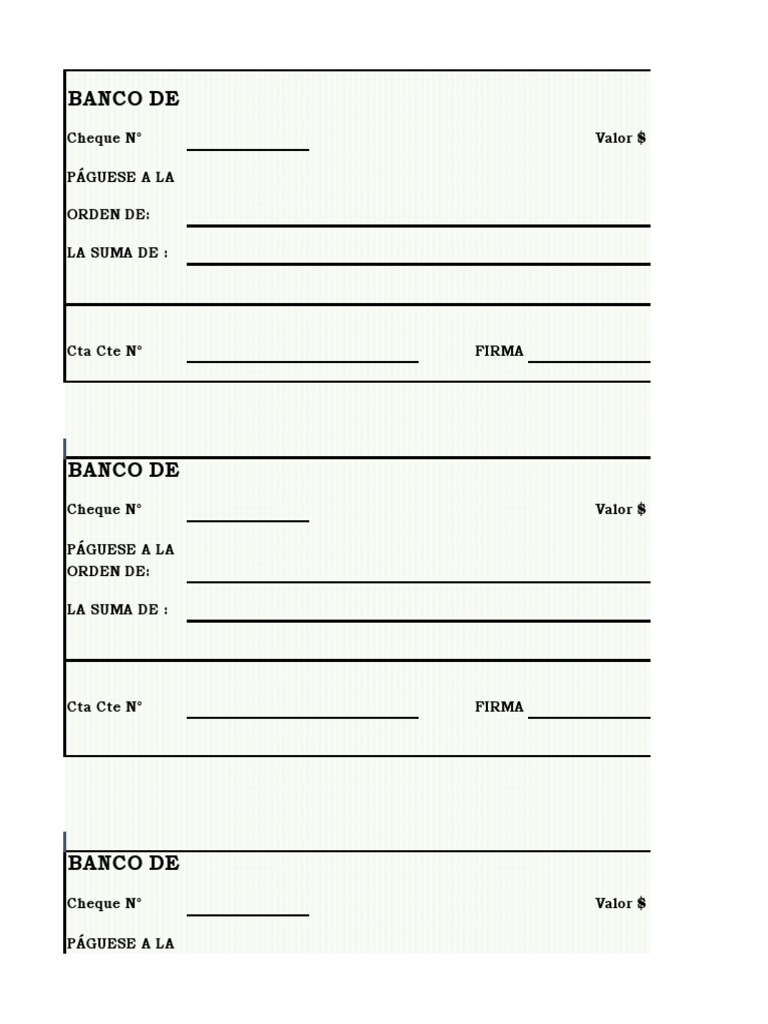 Formato Cheque | PDF