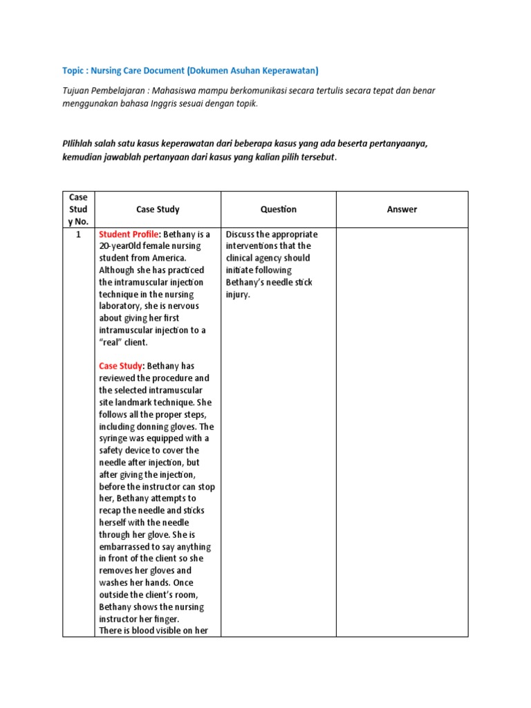 Case Study - Reading and Writing Skill - Worksheet | PDF | Anemia ...