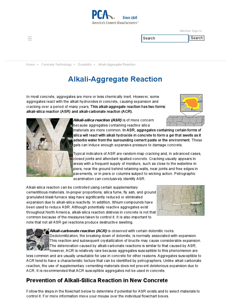 Alkali-Aggregate Reaction: Prevention of Alkali-Silica Reaction in New Concrete | PDF
