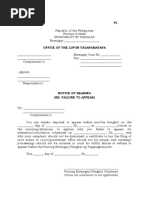 KP Form #13 (Subpoena Letter) | PDF