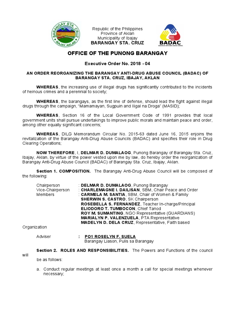Office of The Punong Barangay | PDF | Policy | Justice