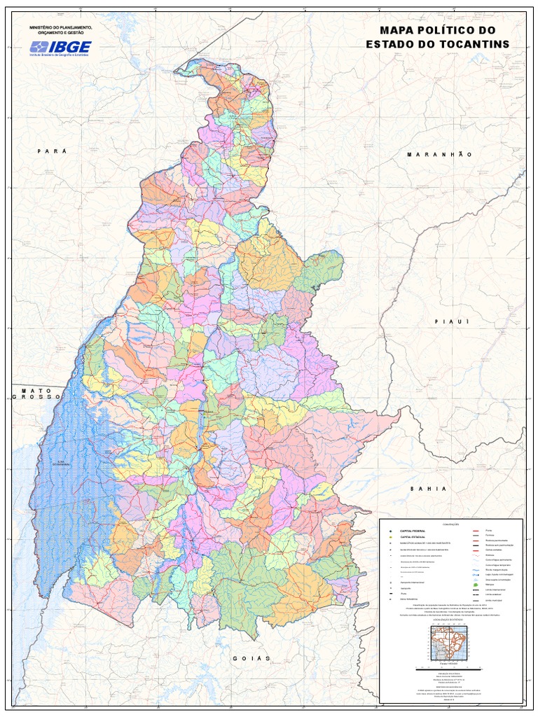 Mapa Politico Tocantins Ibge | PDF
